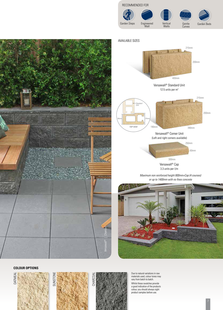 Adbri Versawall Oatmeal Block - 400x200x215 - Tile Stone Paver