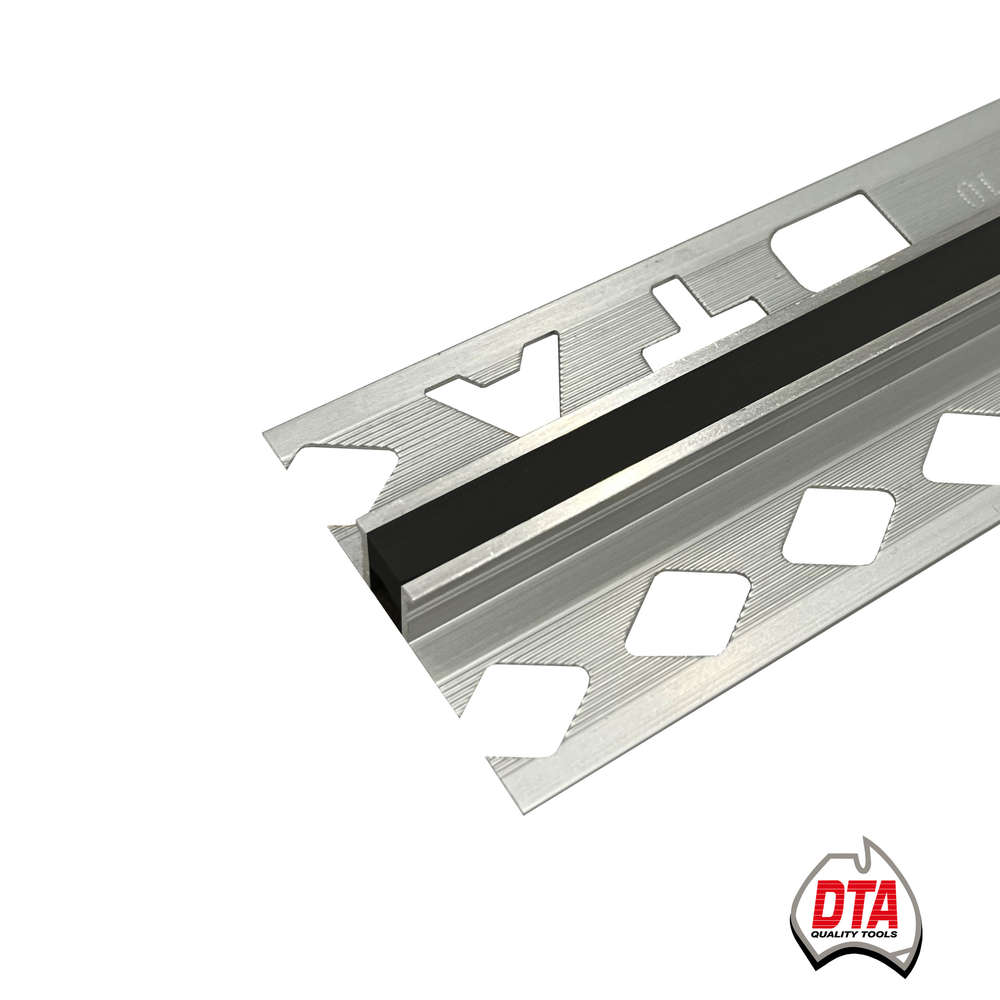 Aluminium Expansion Trim 10mm x 3m - 6mm Polyurethane (Black) - Tile ...