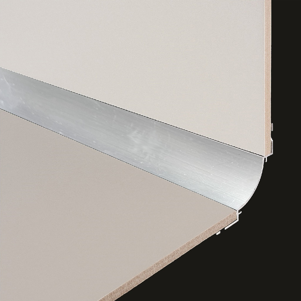 Cove Aluminium 10mm x 8mm - 3.6m (Plain) - Tile Stone Paver
