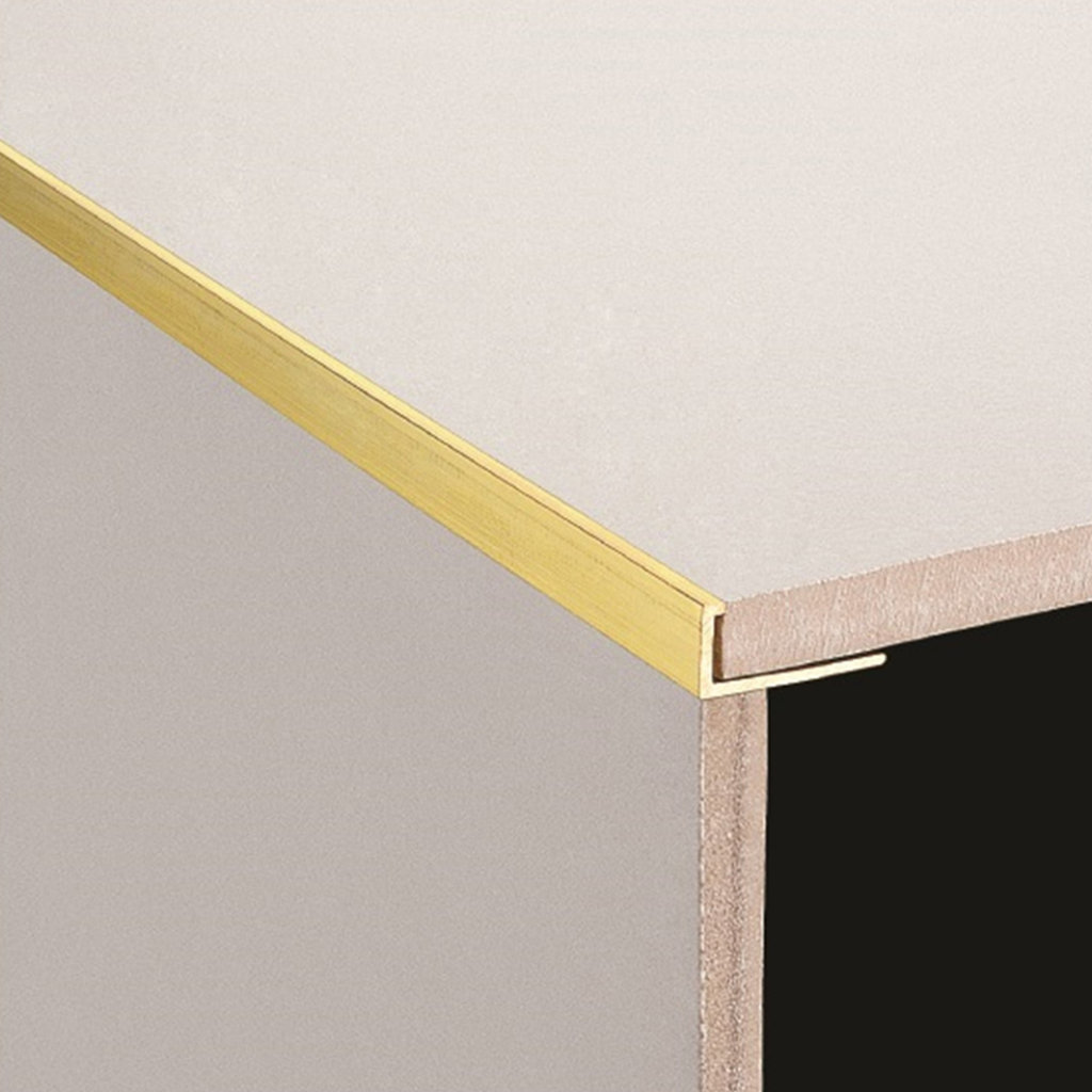 L Angle Brass Trim 12.5mm x 3metre Mill Finish - Tile Stone Paver