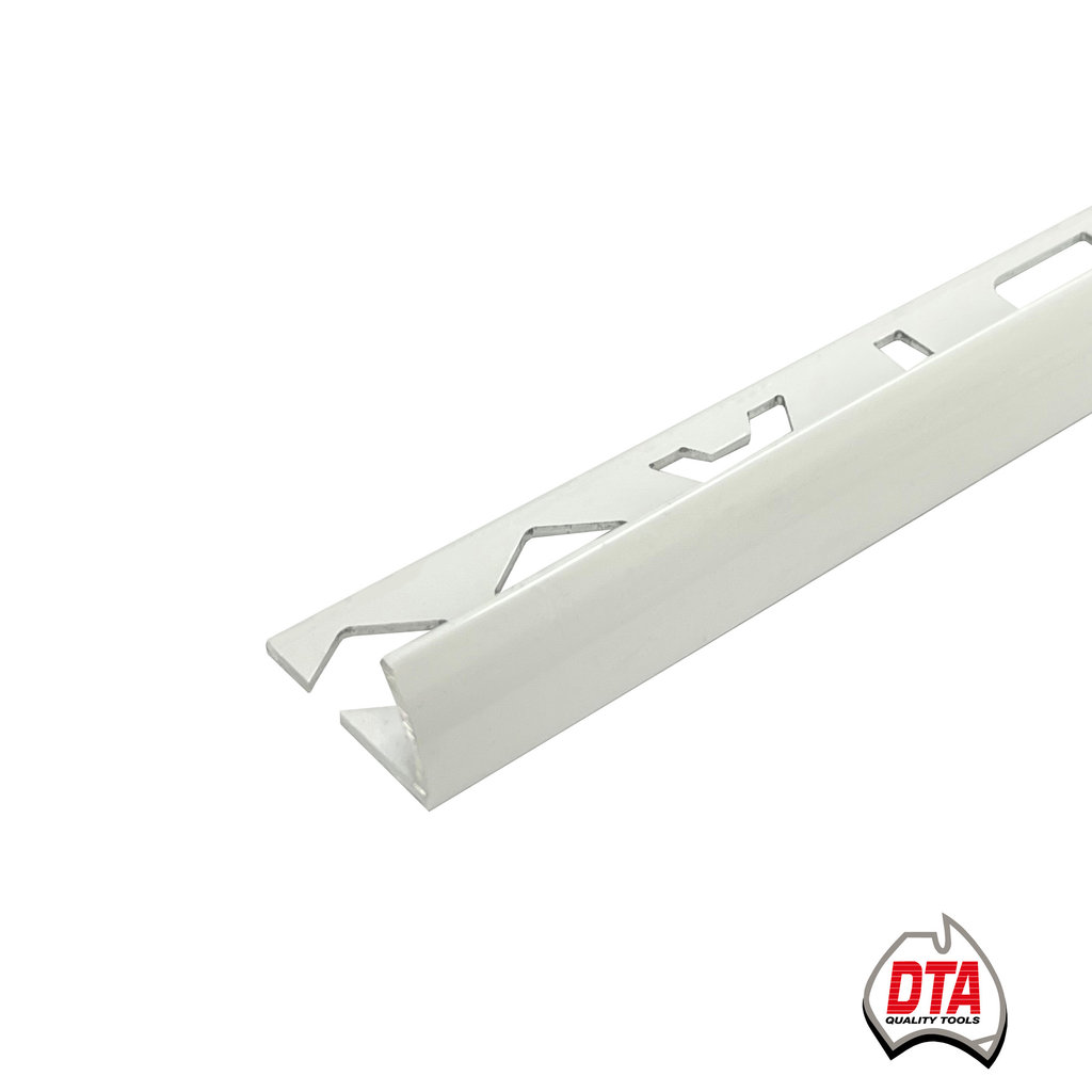 Round Aluminium Trim 6mm x 3m (Gloss White) - Tile Stone Paver