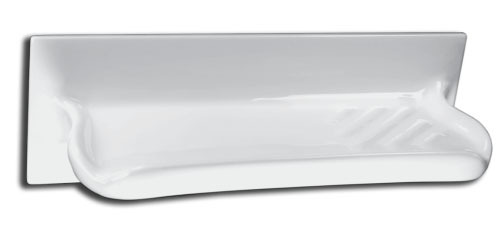 Roberts Design Ceramic Soap Shelf 300x100 White - TileStonePaver