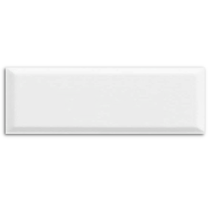 Bevelled White Gloss Wall Tile 100x300 - Tile Stone Paver