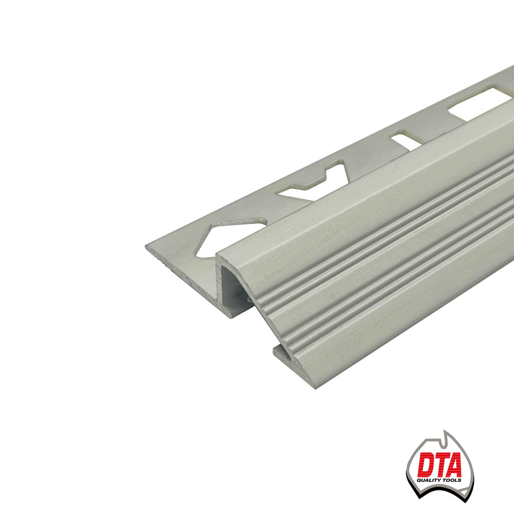 Transition Aluminum Edge 8mm x 3m (Matt Silver) - Tile Stone Paver