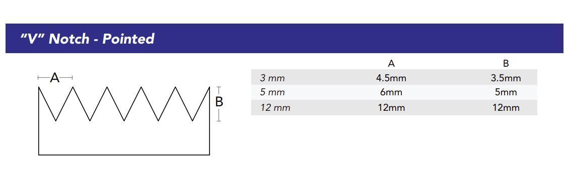 Bright Steel Trowel 3mm V Notch Adhesive Trowel - tileSTONEpaver