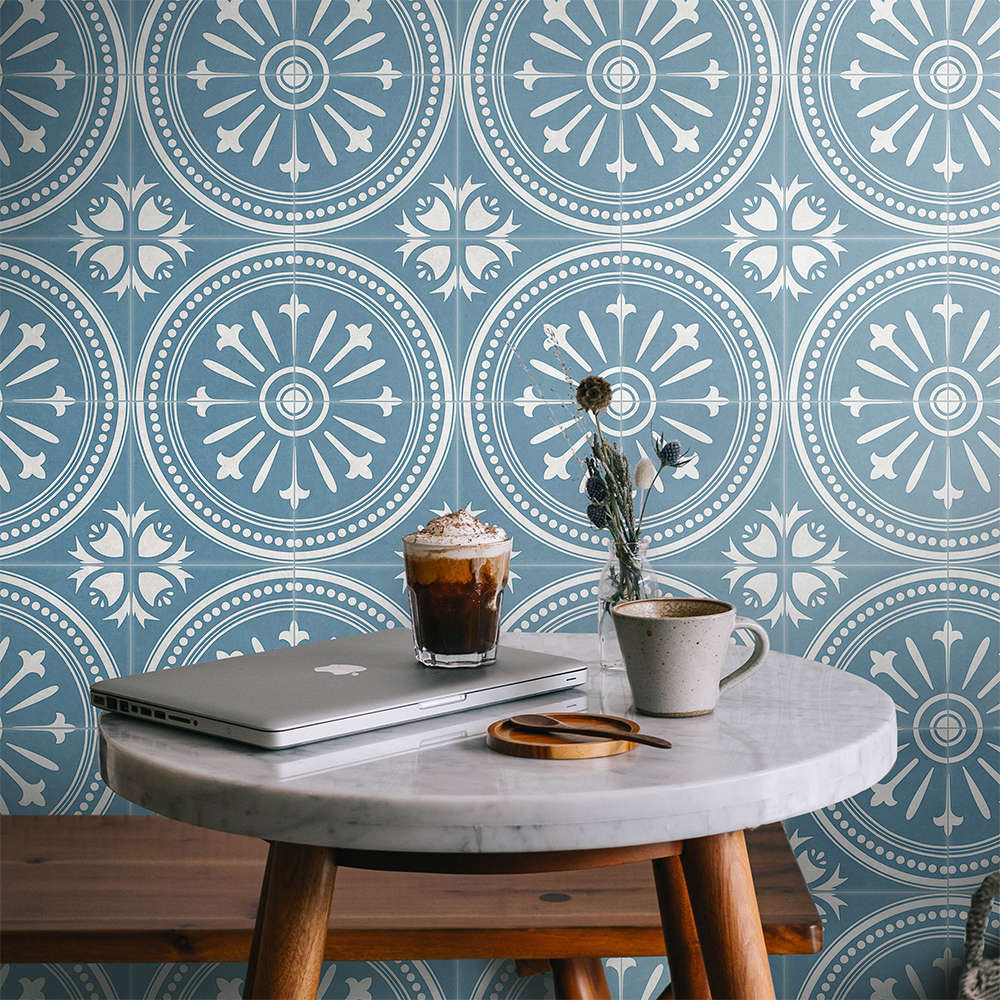 Artisan Florence French Blue Matt Tile 200x200 - Tile Stone Paver