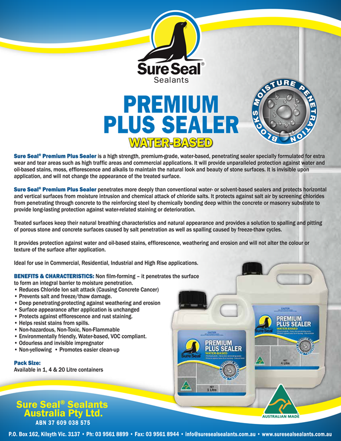 Sure Seal Premium Plus Sealer 4ltr - Tile Stone Paver