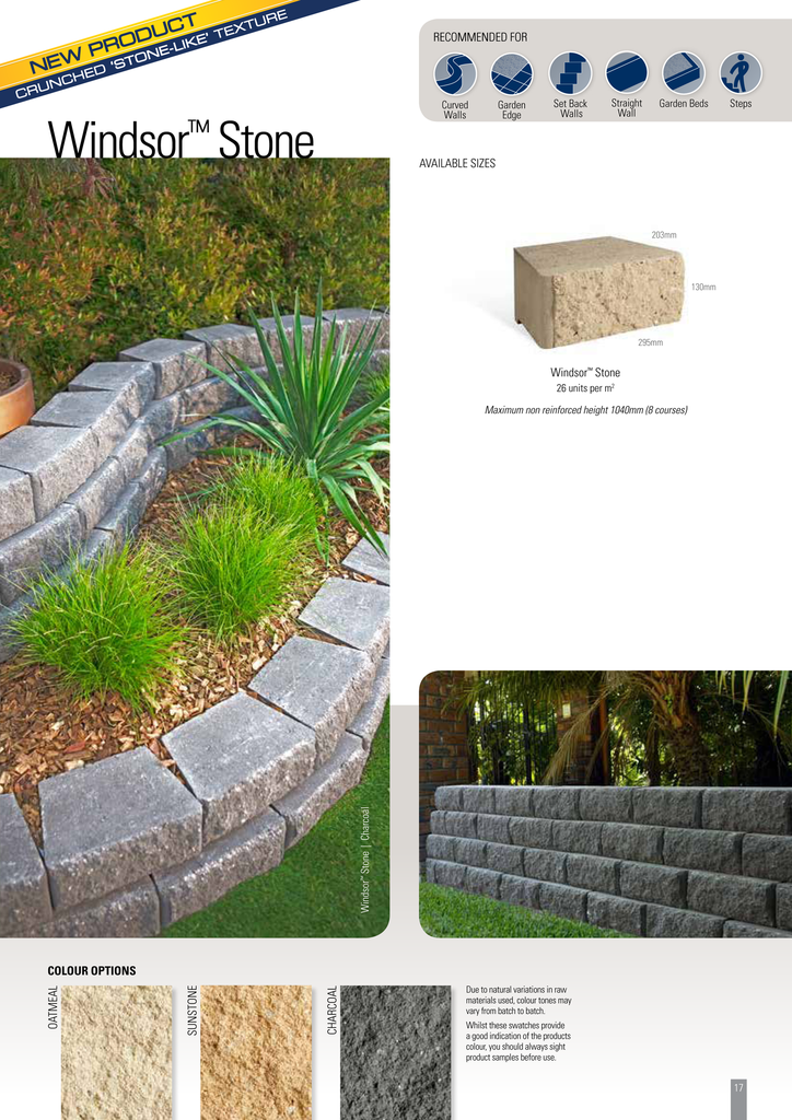 Adbri Masonry Windsor Stone Charcoal - Tile Stone Paver