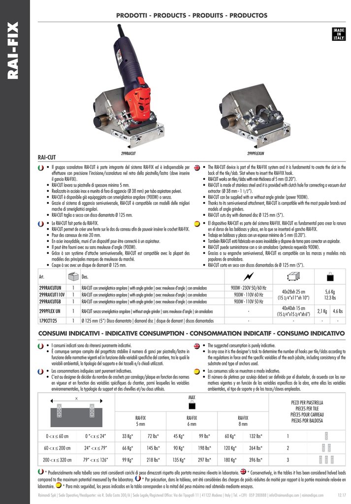 Raimondi RAI-FIX Hooks 6mm (120 Pack) - Tile Stone Paver