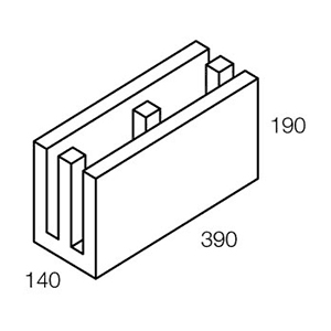 Grey Block Knockout Bond Beam 15.20 - Tile Stone Paver