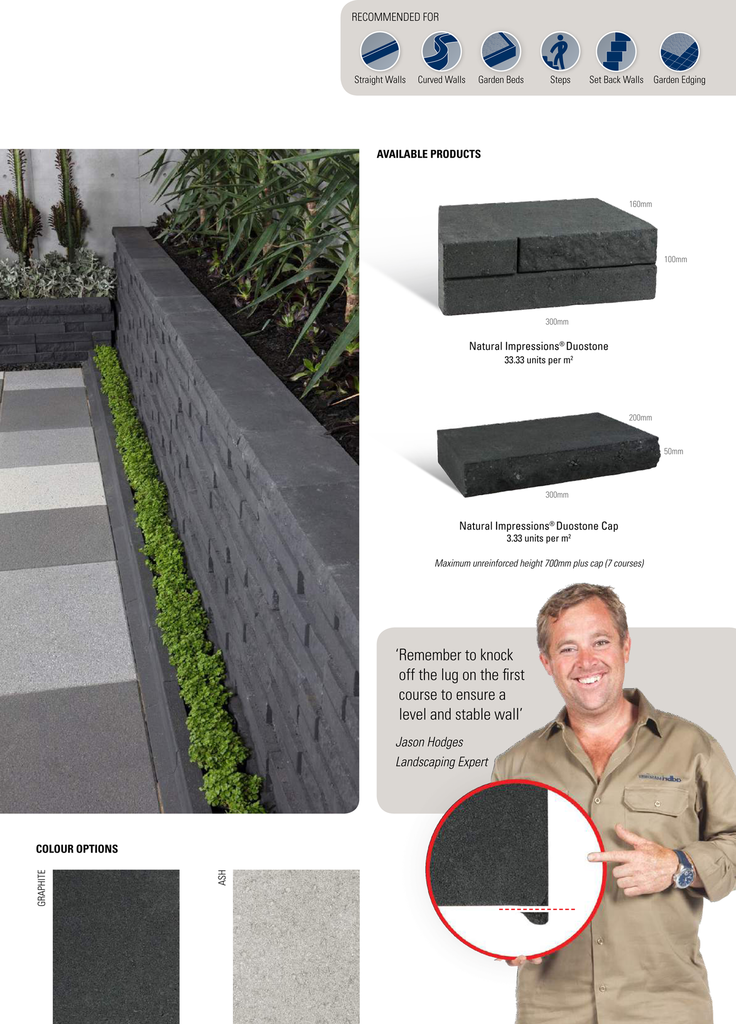 Adbri Natural Impressions Duostone Graphite Block - Buy Online