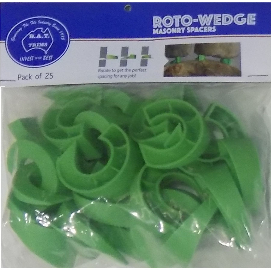 Roto Wedge Masonry Spacers 25 Pack - Tile Stone Paver