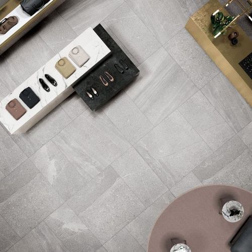 Shell Grey Matt Floor Tile 600x600 - Tile Stone Paver