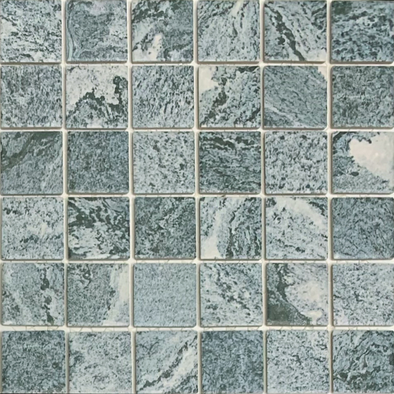 Cotto Hideaway Alpine Coral Blue Matt Mosaic 47x47 - Tile Stone Paver