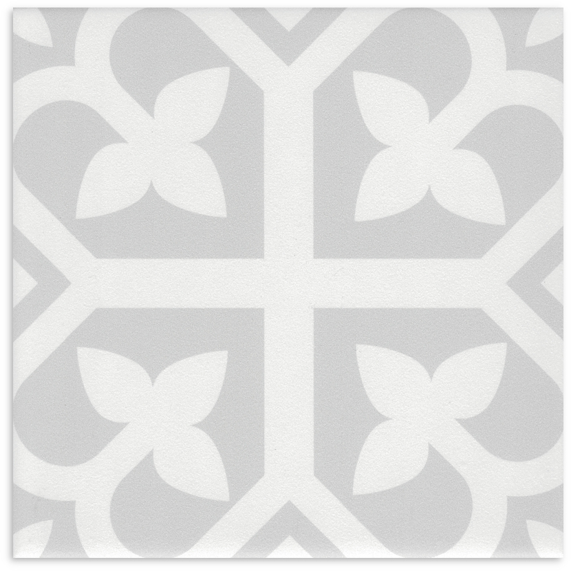 Picasso Bloom Grey Matt Tile 200x200 - Tile Stone Paver