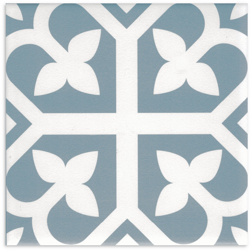 Picasso Bloom Baby Blue Matt Tile 200x200 - Tile Stone Paver