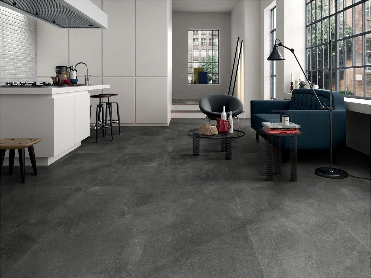 Lusso Nero Matt Tile P2/P4 600x600 - Tile Stone Paver