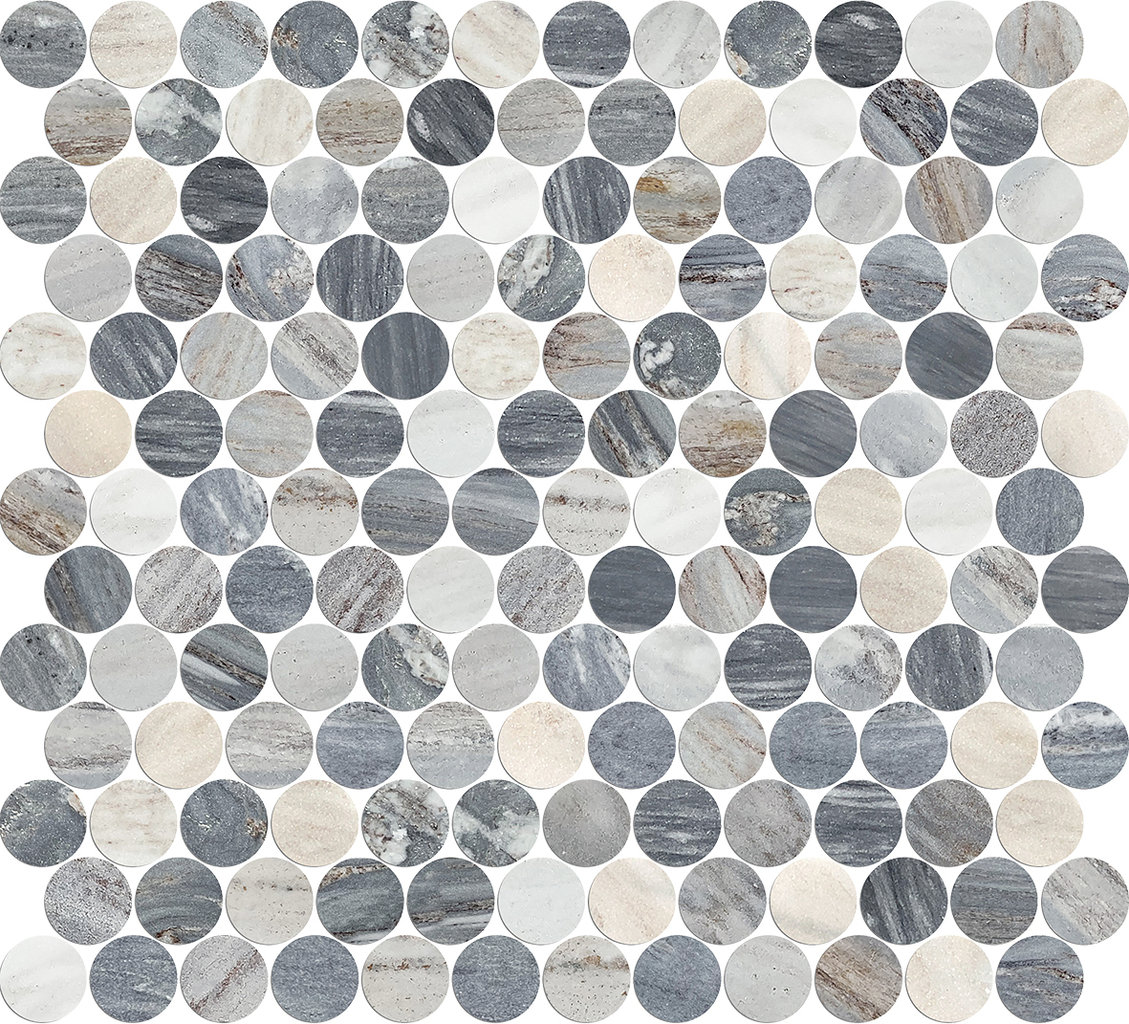 Artemis Blue Sandstone Penny Round Honed - Tile Stone Paver