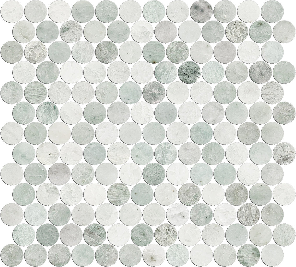 Artemis Ming Green Penny Round Honed - Tile Stone Paver