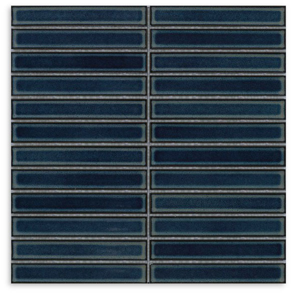 Finger Speckle Light Blue Gloss Mosaic 20x145 - Tile Stone Paver