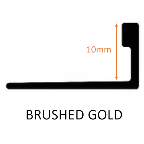 L Angle Aluminium Trim 10mm x 3m (Brushed Light Gold) - Tile Stone Paver
