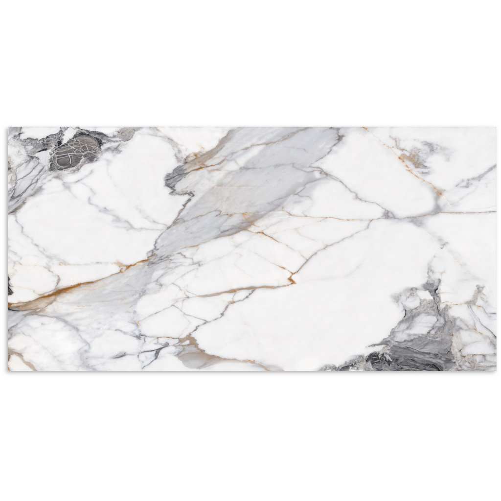 Calacatta Gold (Embossed) Polished Tile 600x1200 - TileStonePaver
