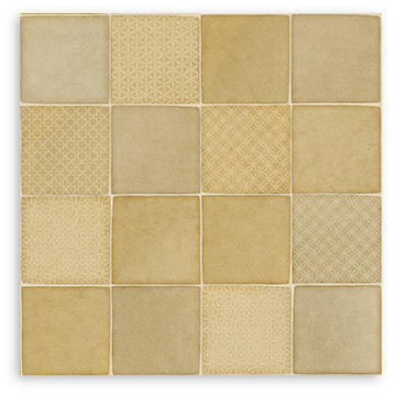 Tetra Odyssey Mild Mustard Satin Tile 130x130 - Tile Stone Paver