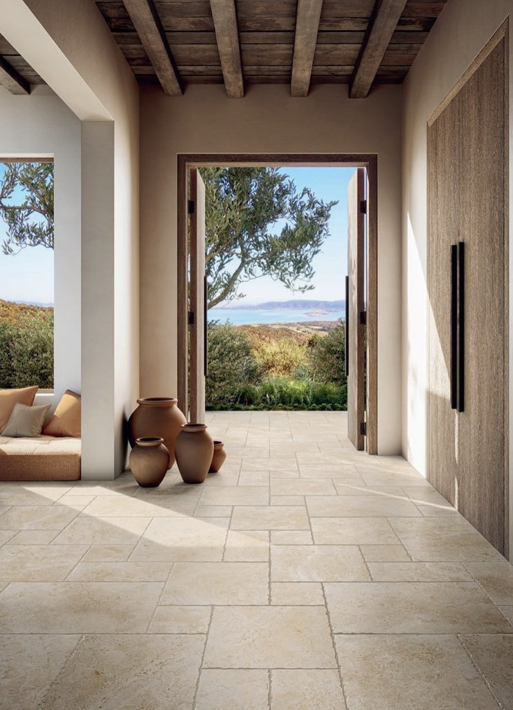 Tibur Beige Modulo French Pattern Matt - Tile Stone Paver