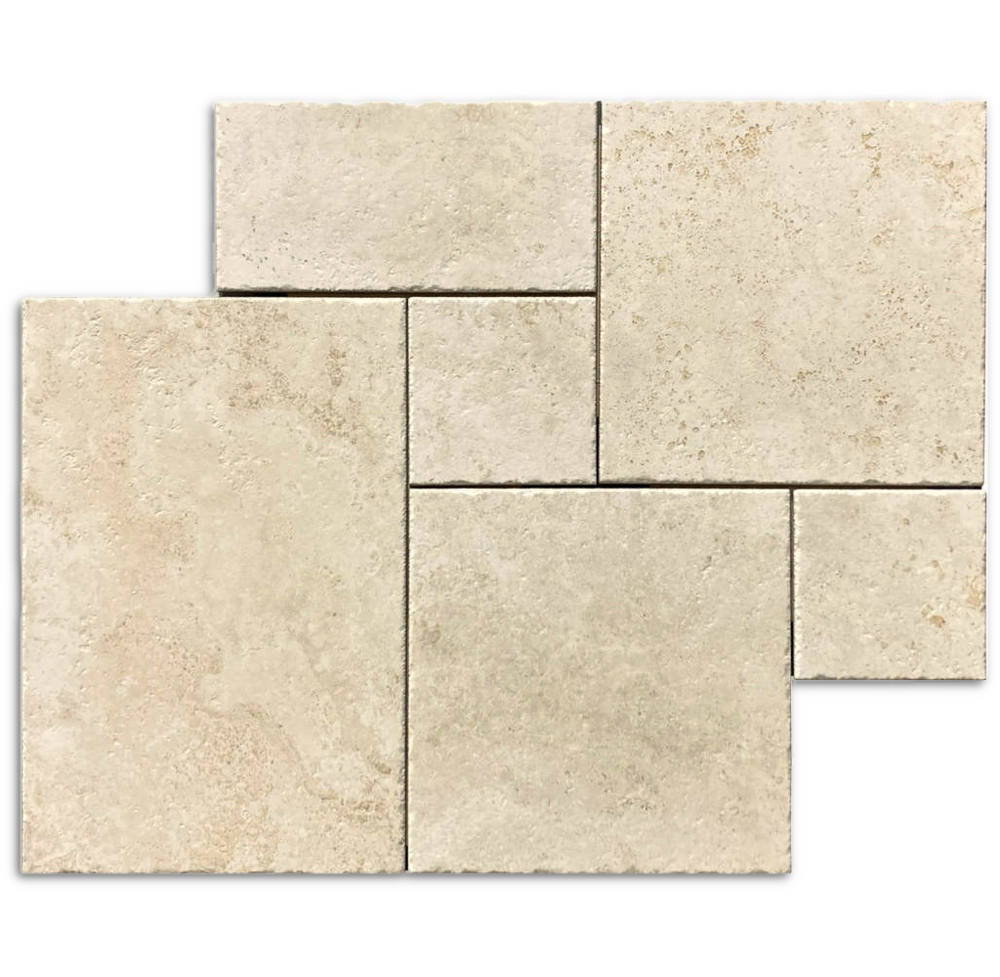 Tibur Beige Modulo French Pattern Matt - Tile Stone Paver