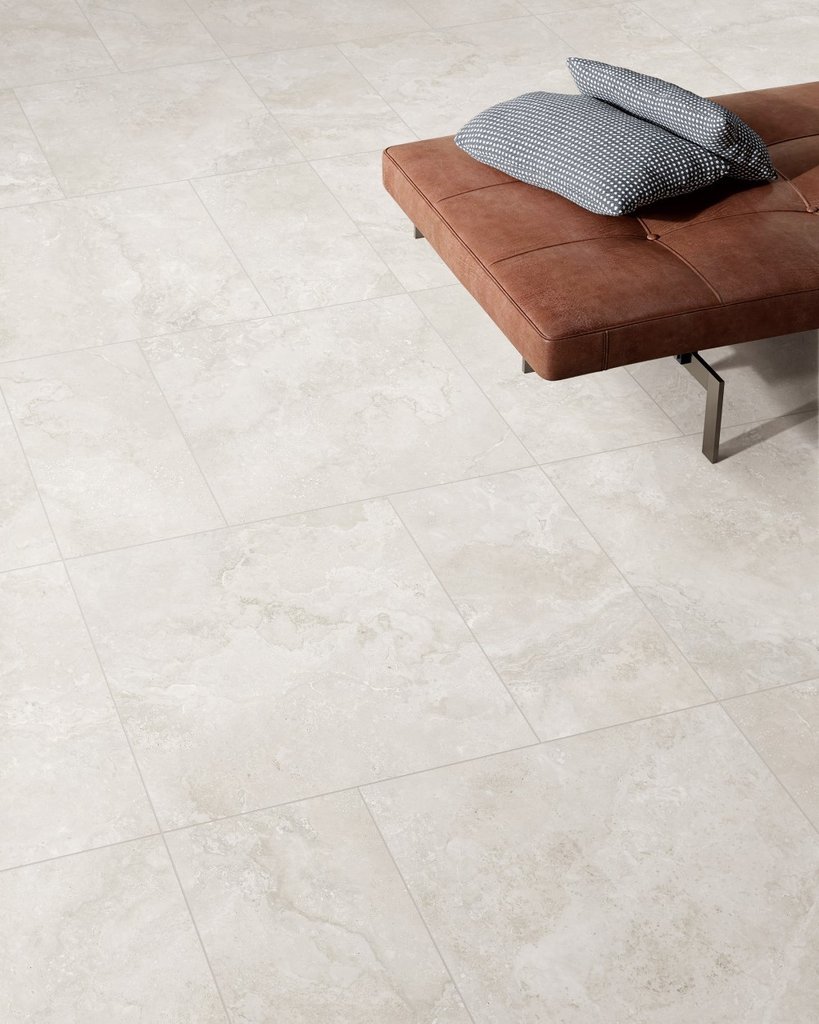 IN/OUT Norcia Travertine Light Matt Tile 600x600 - Tile Stone Paver