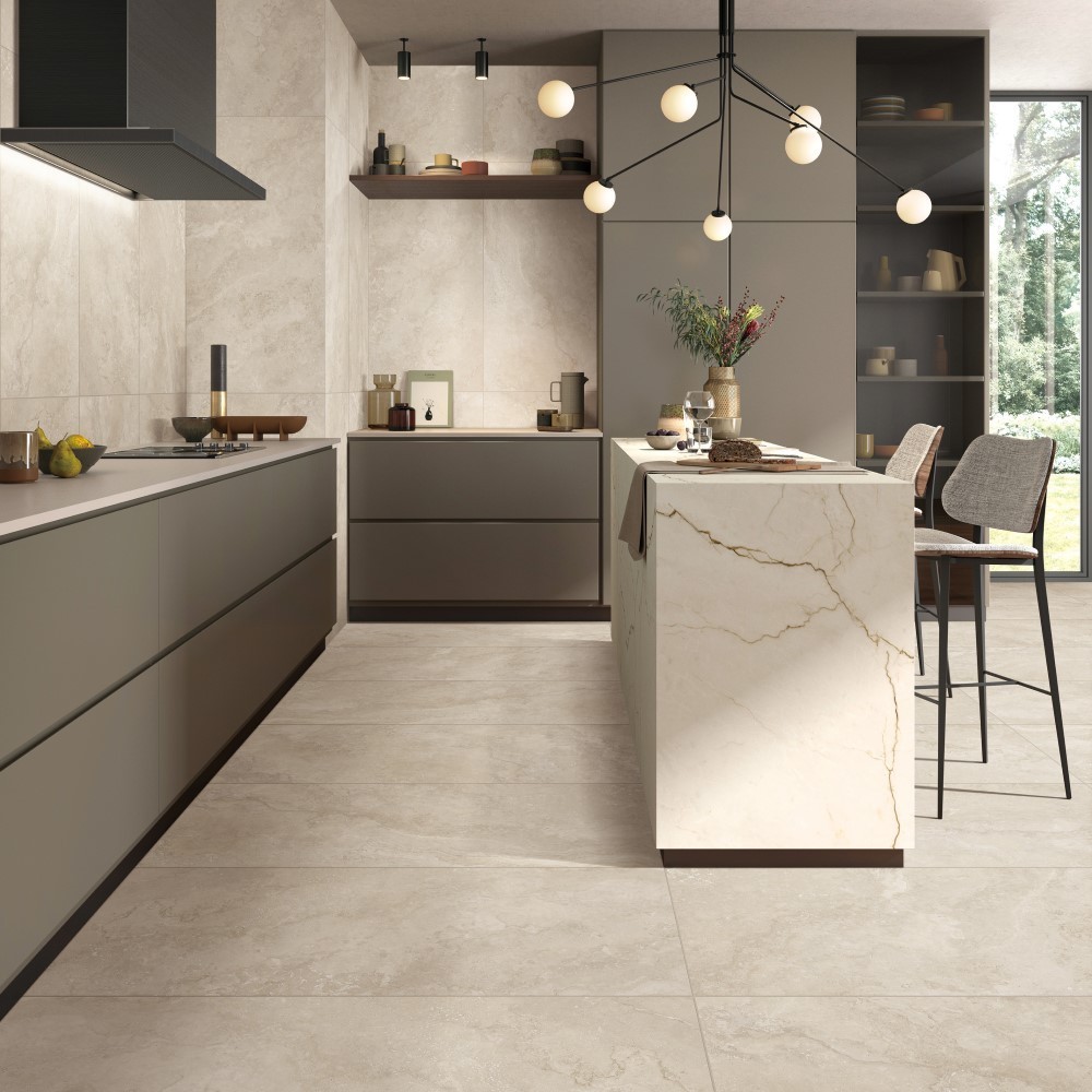 IN/OUT Norcia Travertine Beige Matt Tile 600x1200 - Tile Stone Paver