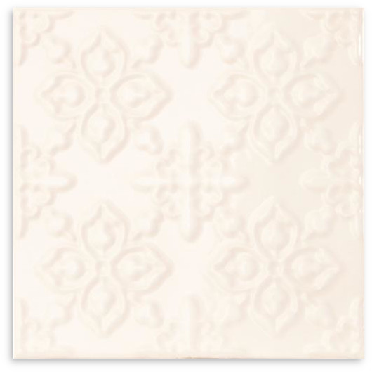 Lucciola Hueso Embossed Gloss Wall Tile - Tile Stone Paver