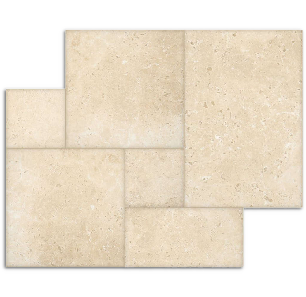 Cantal Beige French Pattern P5 External - Tile Stone Paver