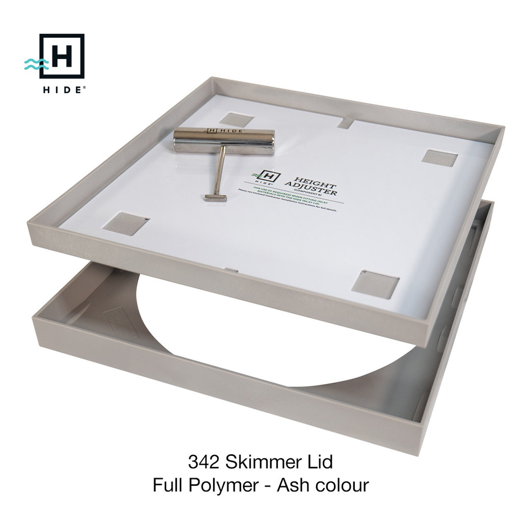 Hide Polymer Skimmer Lid Kit 342mm x 342mm - Ash - Buy Online