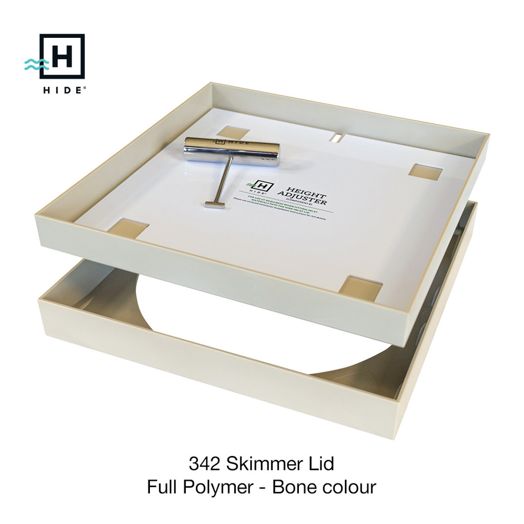Hide Polymer Skimmer Lid Kit 342mm x 342mm - Bone - Buy Online
