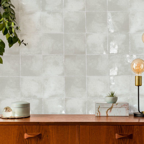 Brume Cotton White Satin Wall Tile 130x130 - Tile Stone Paver