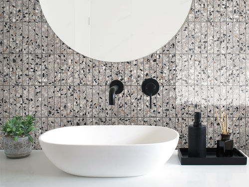 Terrina Cosmic Grey Finger (25x150) Wall Tile Gloss - Tile Stone Paver
