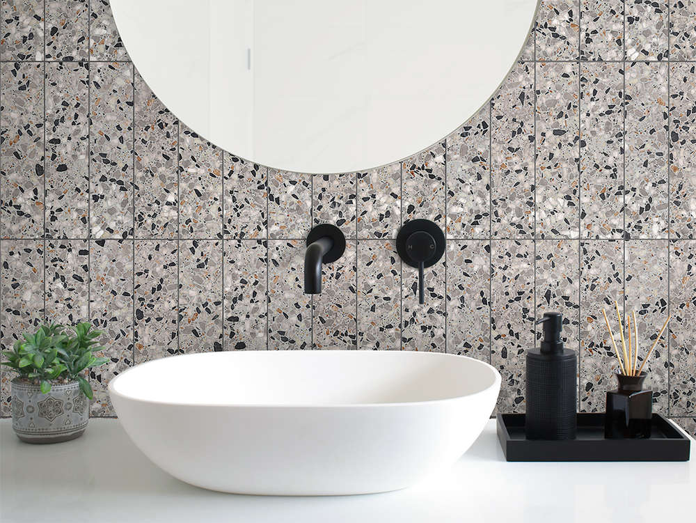 Terrina Cosmic Grey Subway (75x300) Wall Tile Satin Matt - Tile Stone Paver