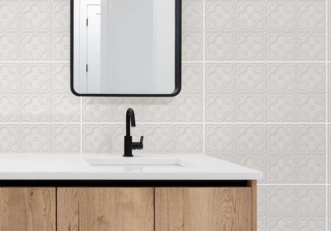 Infinity Basilica Ancient White (Gloss) Wall Tile 300x600 - Tile Stone ...