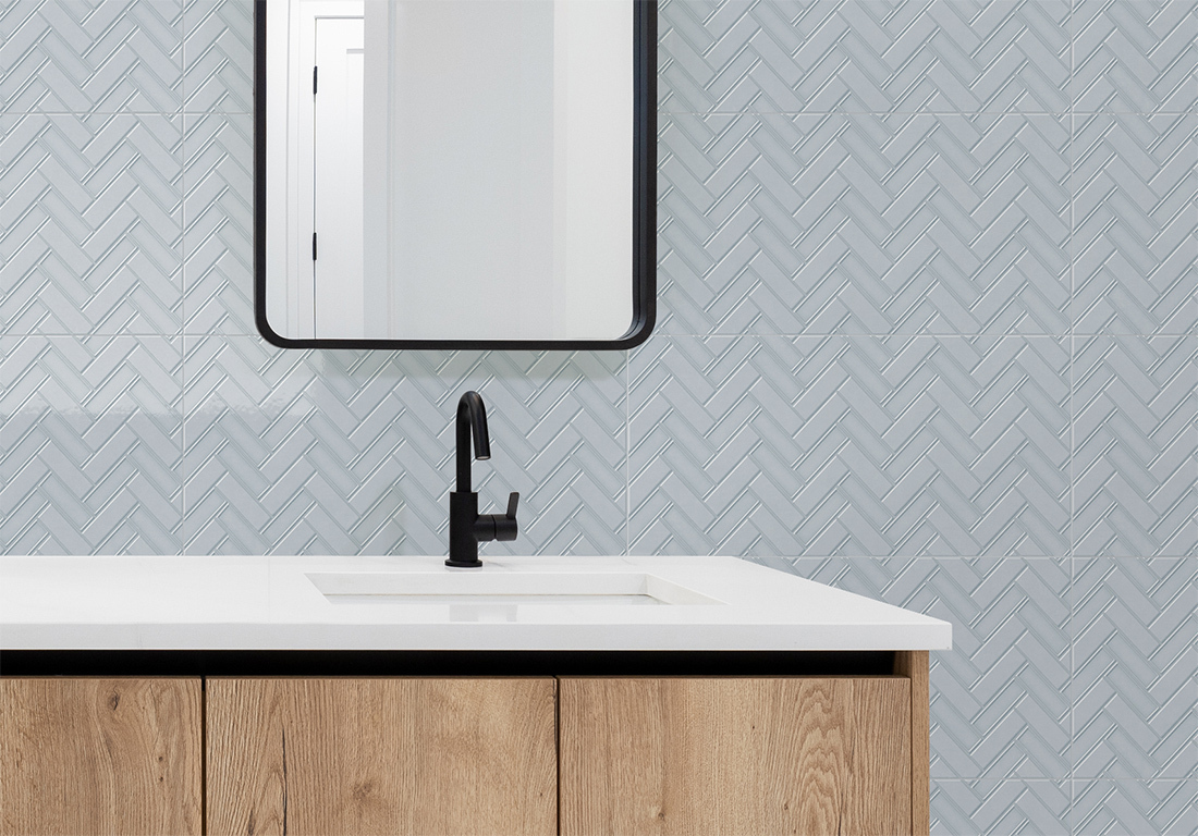 Infinity Mason Breezy Blue Gloss Wall Tile 300x600 - Buy Online