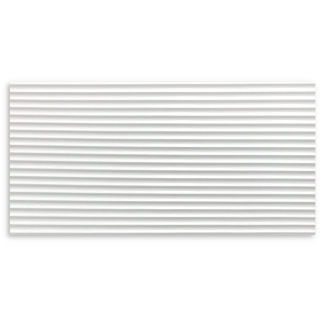 Micro Fluted White Matt Wall 300x600 - Tile Stone Paver