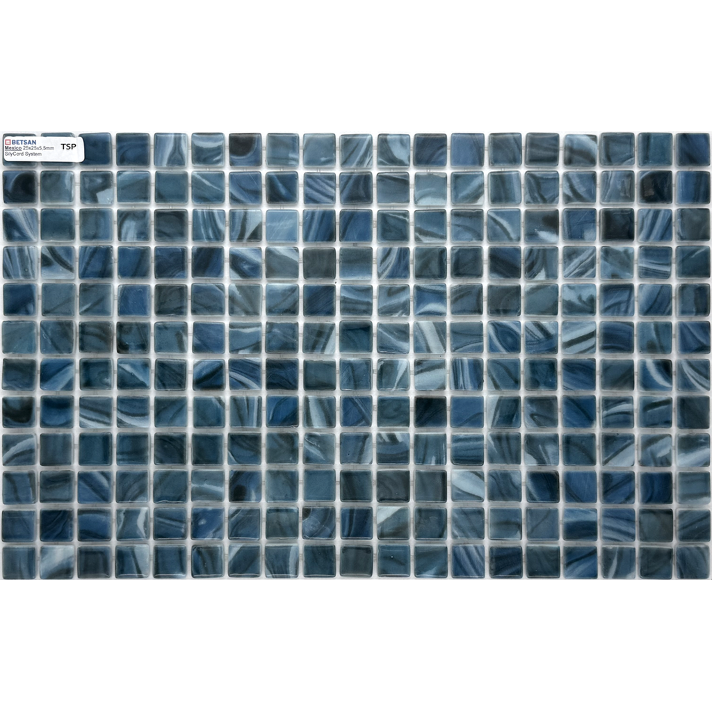Betsan Mexico Gloss Glass Mosaic 25x25 - Tile Stone Paver
