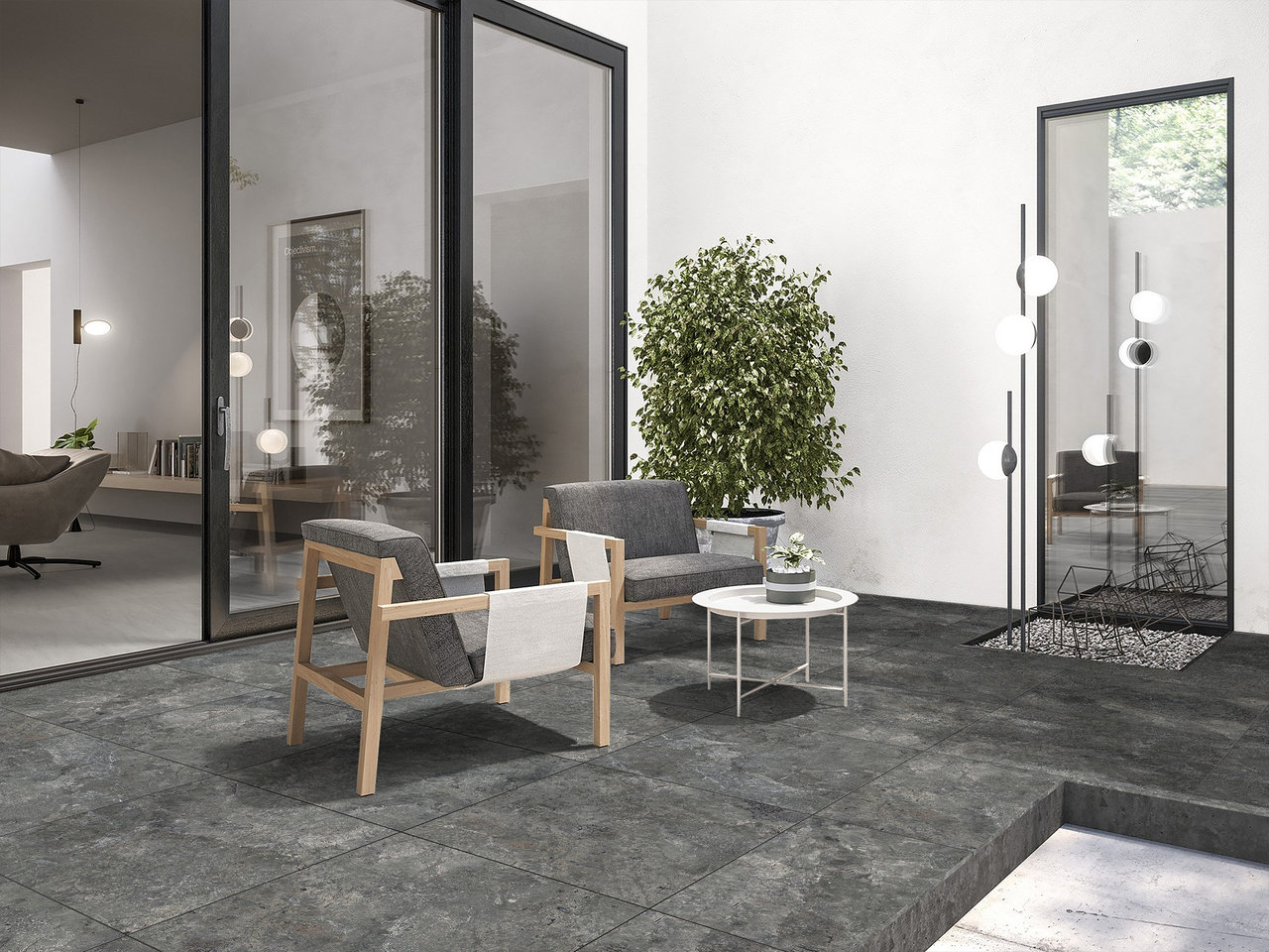 Karst-Stone Charcoal Matt P2/P4 Tile 600x600 - Tile Stone Paver