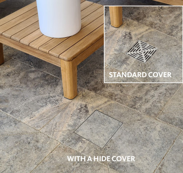 Hide Landscape Drain Cover Kit 342mm x 342mm - Tile Stone Paver