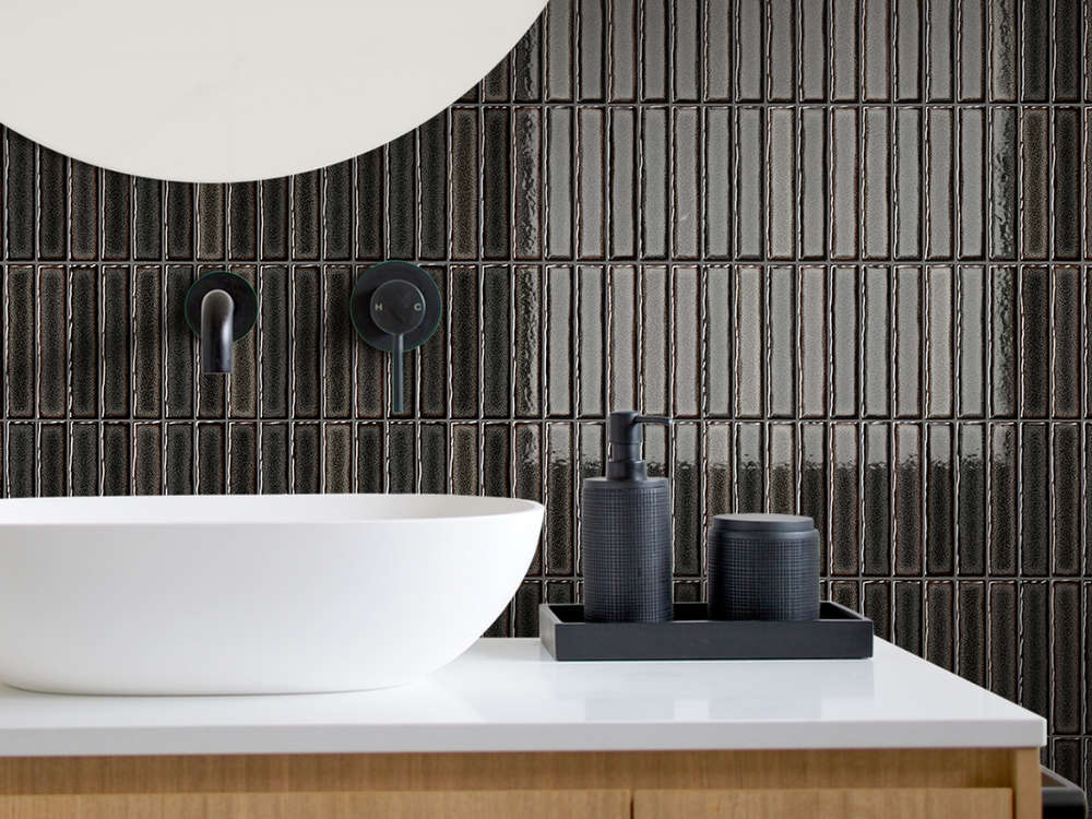 Akari Fingers Yakisugi Wall Tile (GLOSS) - Tile Stone Paver