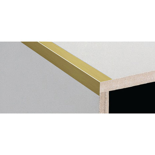 Retro Fit L Angle 20mm x 20mm - 3m (Brushed Light Gold) - Tile Stone Paver