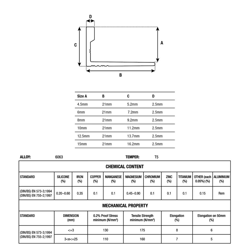 L Angle Formable Angle 6mm x 3m (Matt White) - Tile Stone Paver