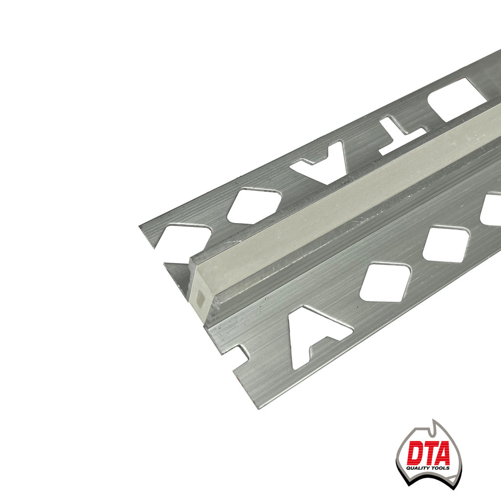 Aluminium Expansion Trim 8mm x 3m - 10mm Neoprene (Grey) - Tile Stone Paver