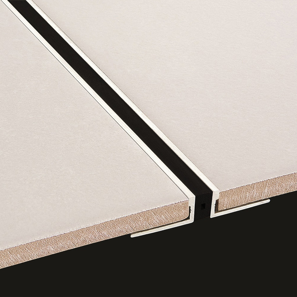 Aluminium Expansion Trim 22mm x 3m - 10mm Neoprene (Black) - Tile Stone ...