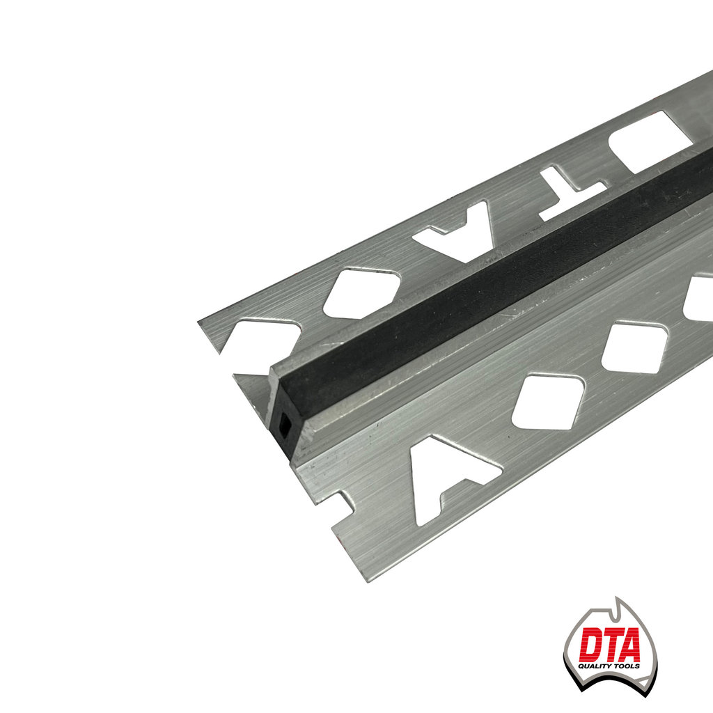 Aluminium Expansion Trim 18.5mm x 3m - 6mm Neoprene (Black) - Tile ...